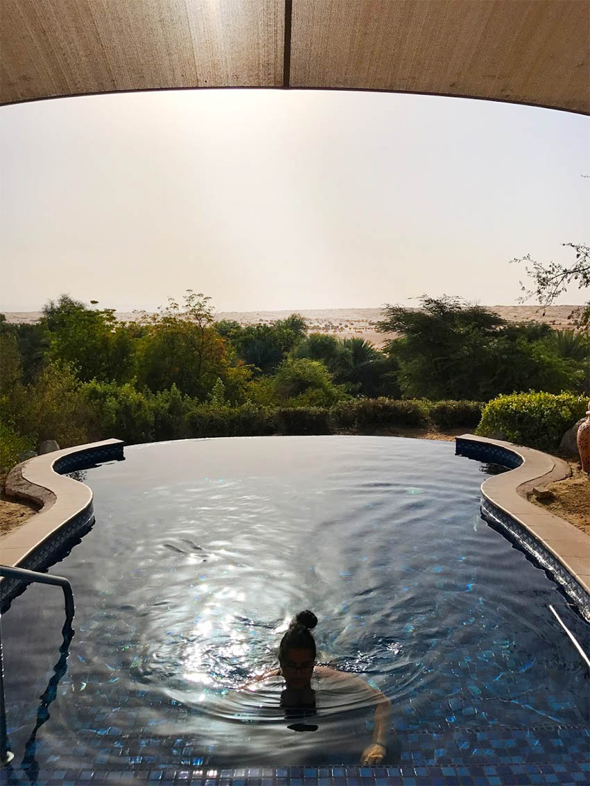 Private dip pool with Bedouine Suite in Al Maha Desert Resort ...